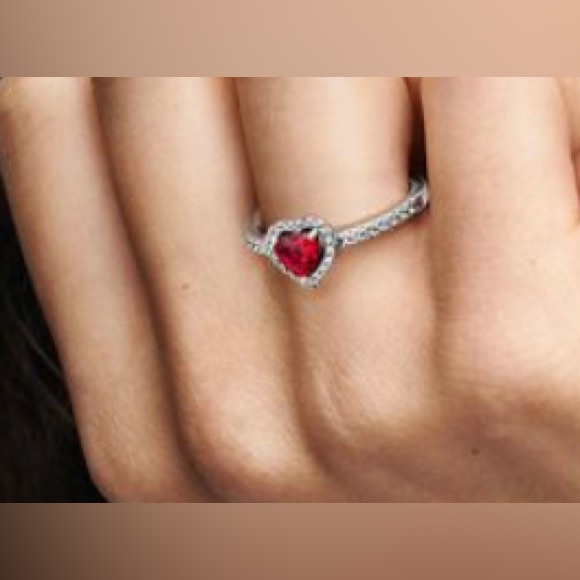 Pandora | Jewelry | Pandora Elevated Red Heart Ring | Poshmark